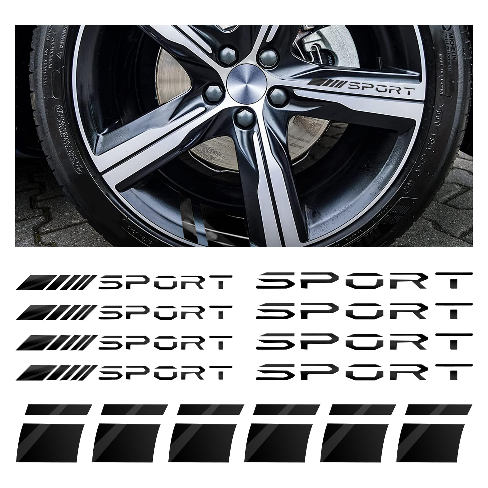 Snapklik.com : Kewucn 14 PCS Car Decal Stickers, Sport Logo Car Rear ...