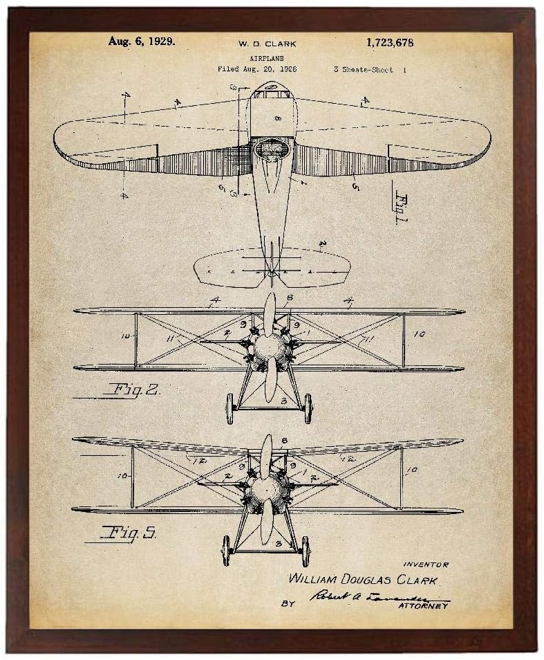 Amazon.com: Turnip Designs Bi Wing Canvas Art Airplane Art Airplane ...