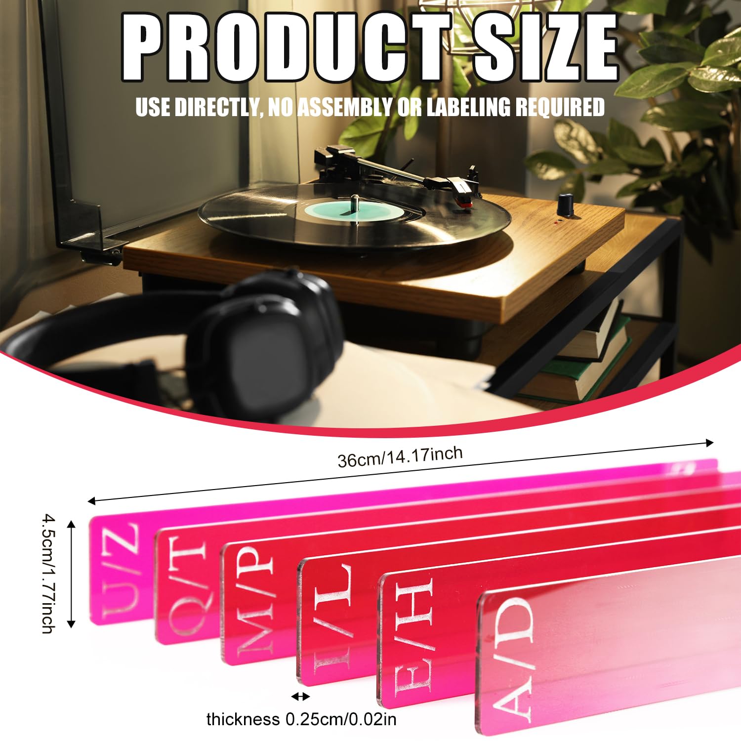 7pcs Vinyl Record Separators, Acrylic Vinyl Record Organizer Dividers ...