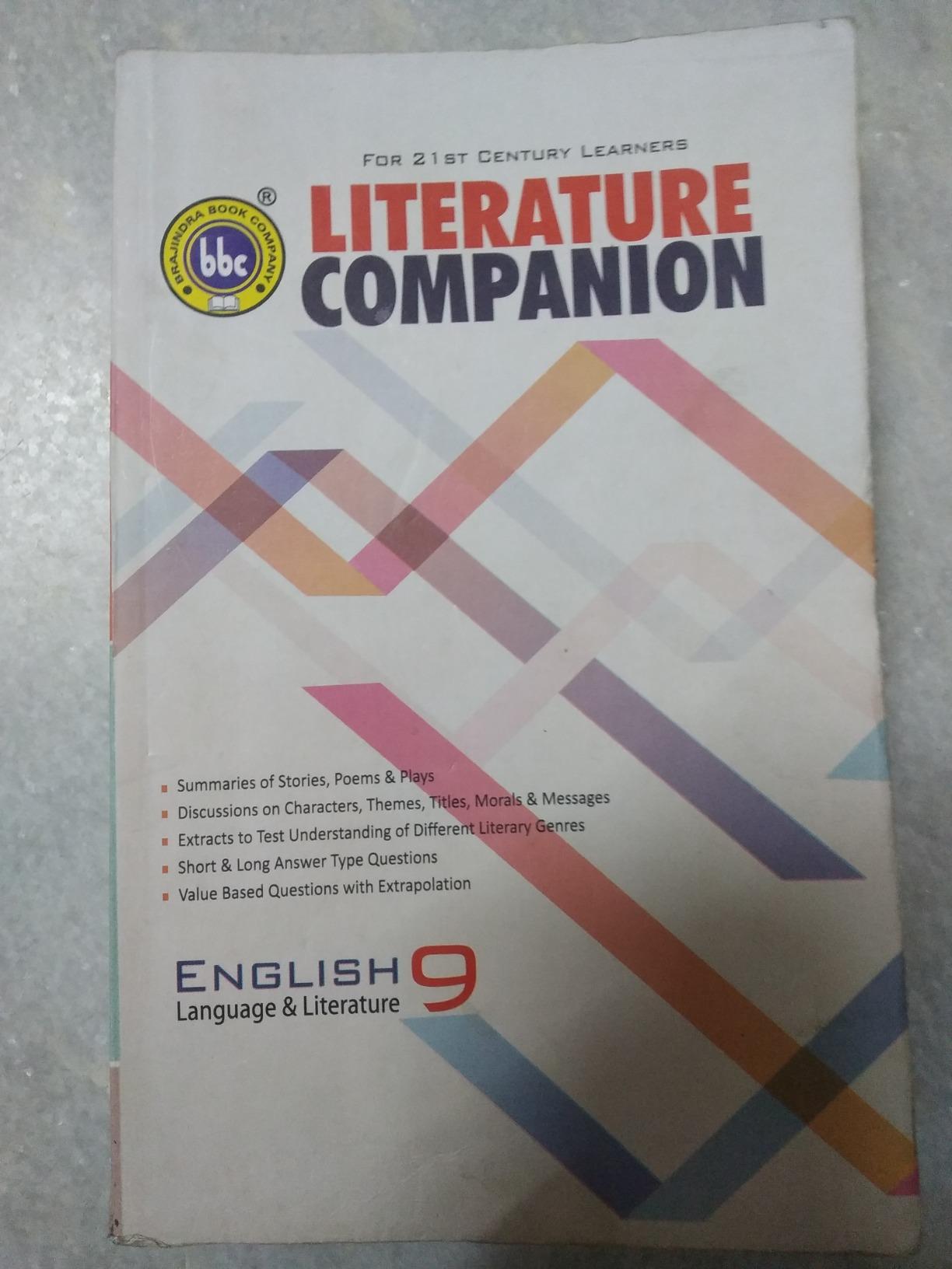BBC LITERATURE COMPANION ENGLISH CLASS 9 : Amazon.in: Books