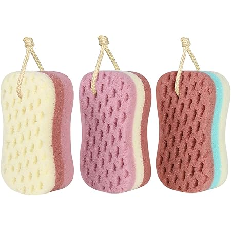 Amazon.com: 6 Pieces Foam Body Sponge Soft Exfoliating Bath Sponge ...