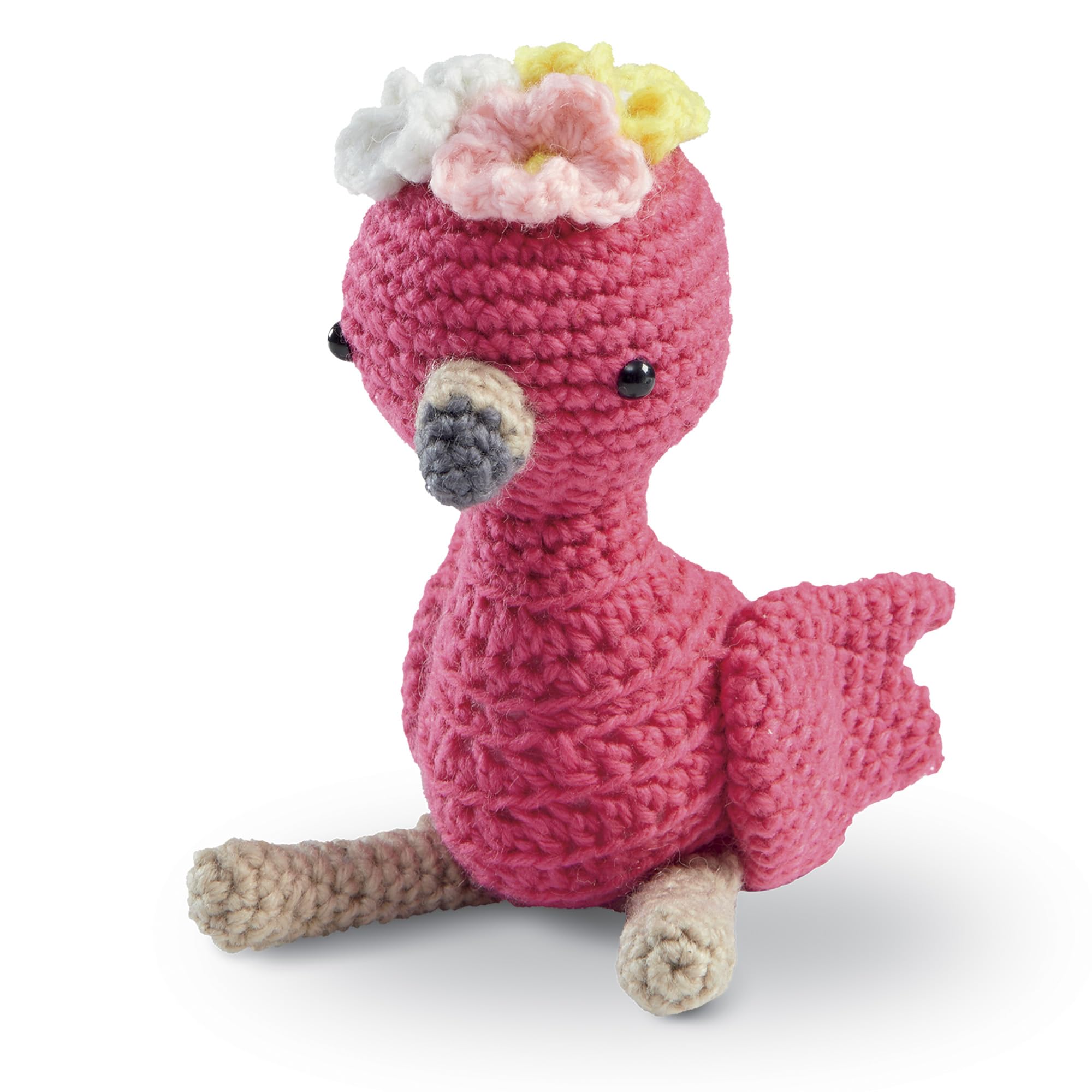 Amazon.com: Intermediate Flamingo Amigurumi Crochet Kit by Loops ...