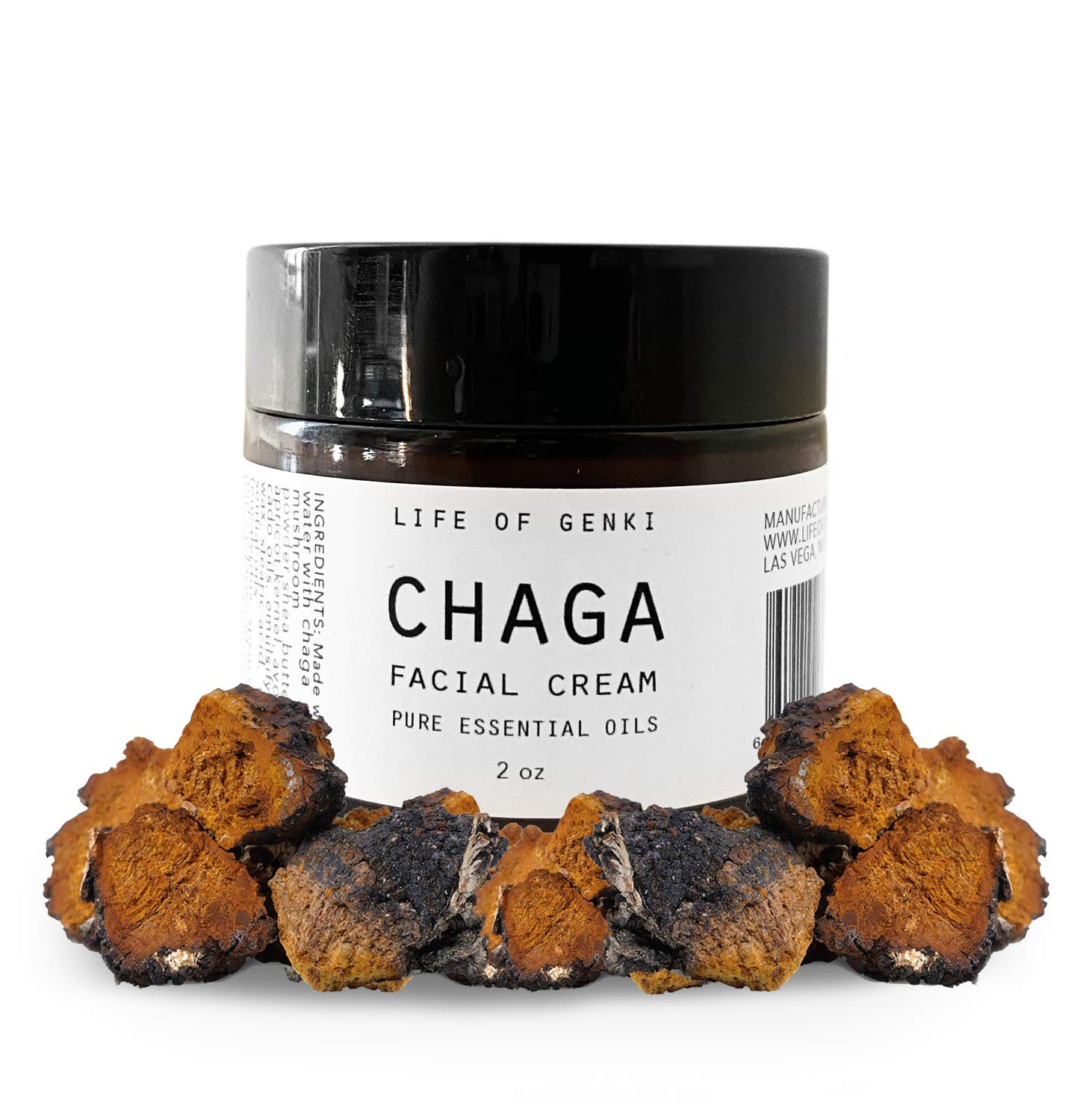Amazon.com: life of genki Chaga Mushroom Face Lotion 2oz – All Natural ...