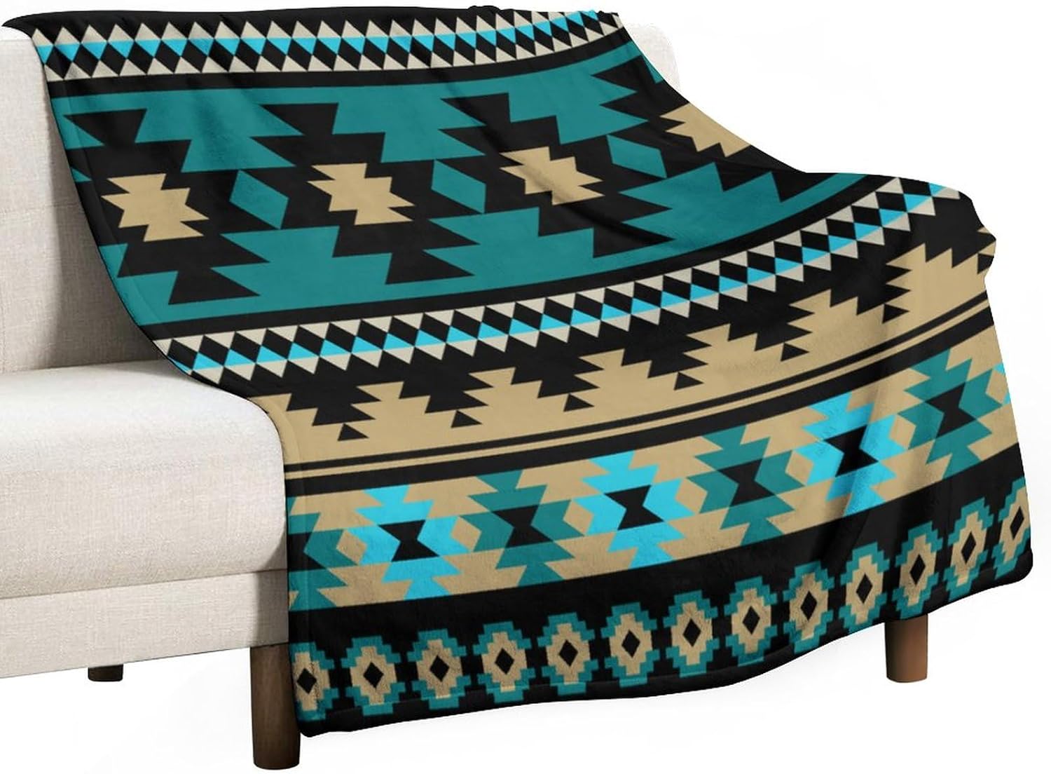 Amazon.com: Aztec Print Throw Blanket for All Season,Boho Style Super ...