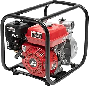 Amazon.com: Gas-Powered Water Pump, 2-inch 4-Stroke Gas Engine Water ...