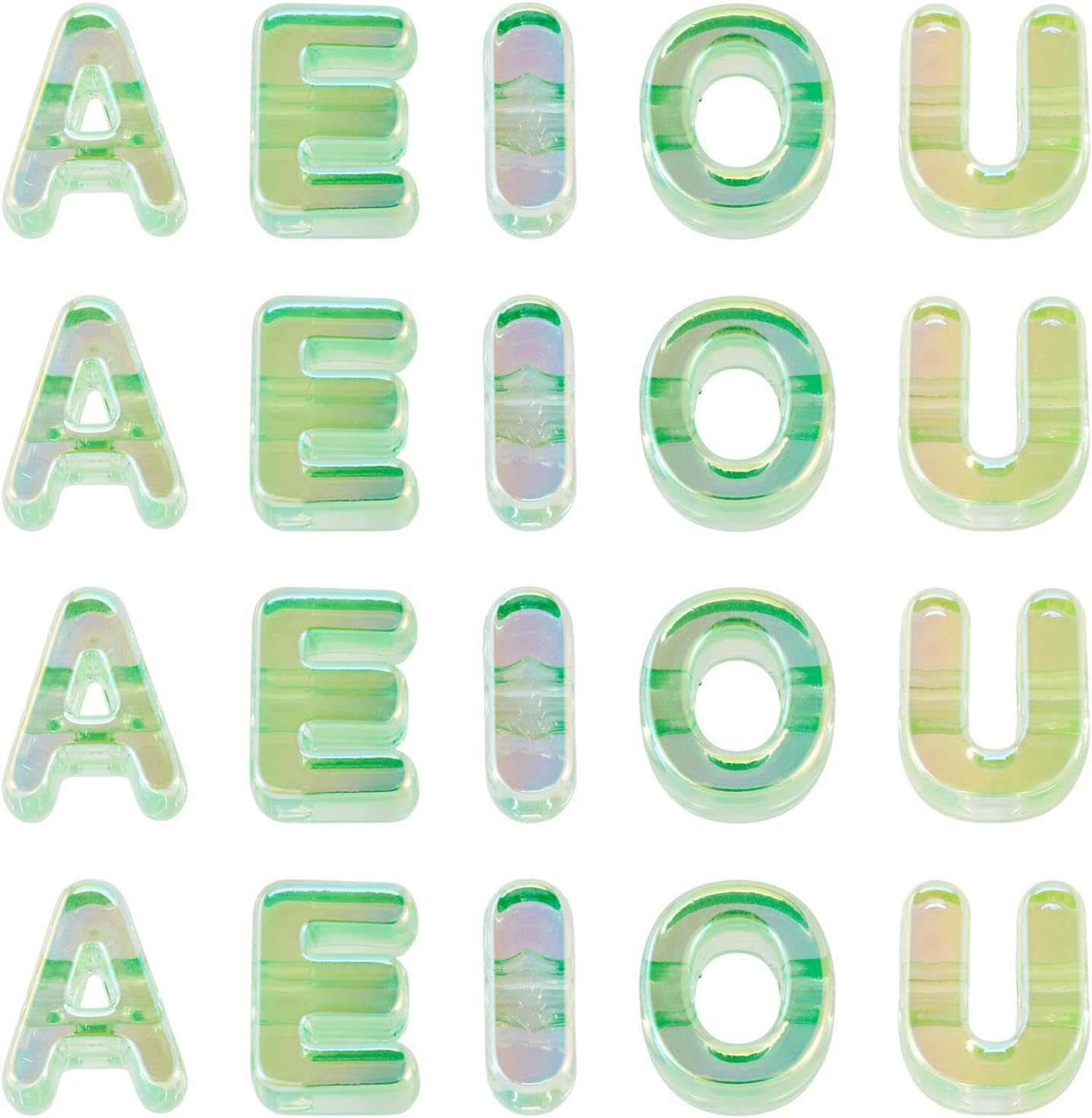 Craftora 50Pcs Acrylic Vowel Letter Beads Chunky Large Alphabet Bead ...