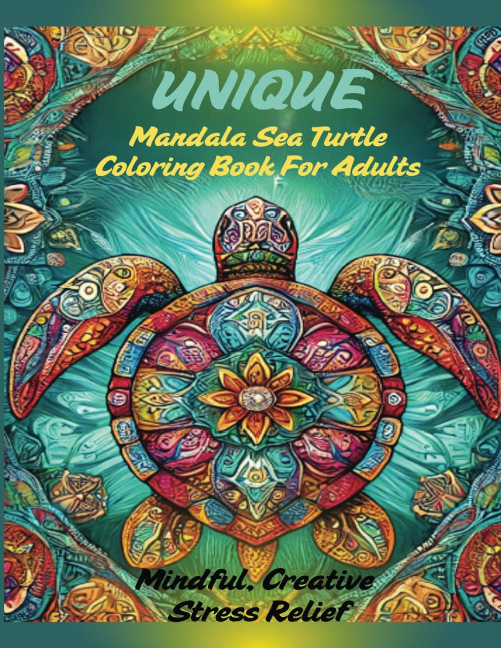 Amazon.com: UNIQUE MANDALA SEA TURTLE COLORING BOOK FOR ADULTS: 50 ...