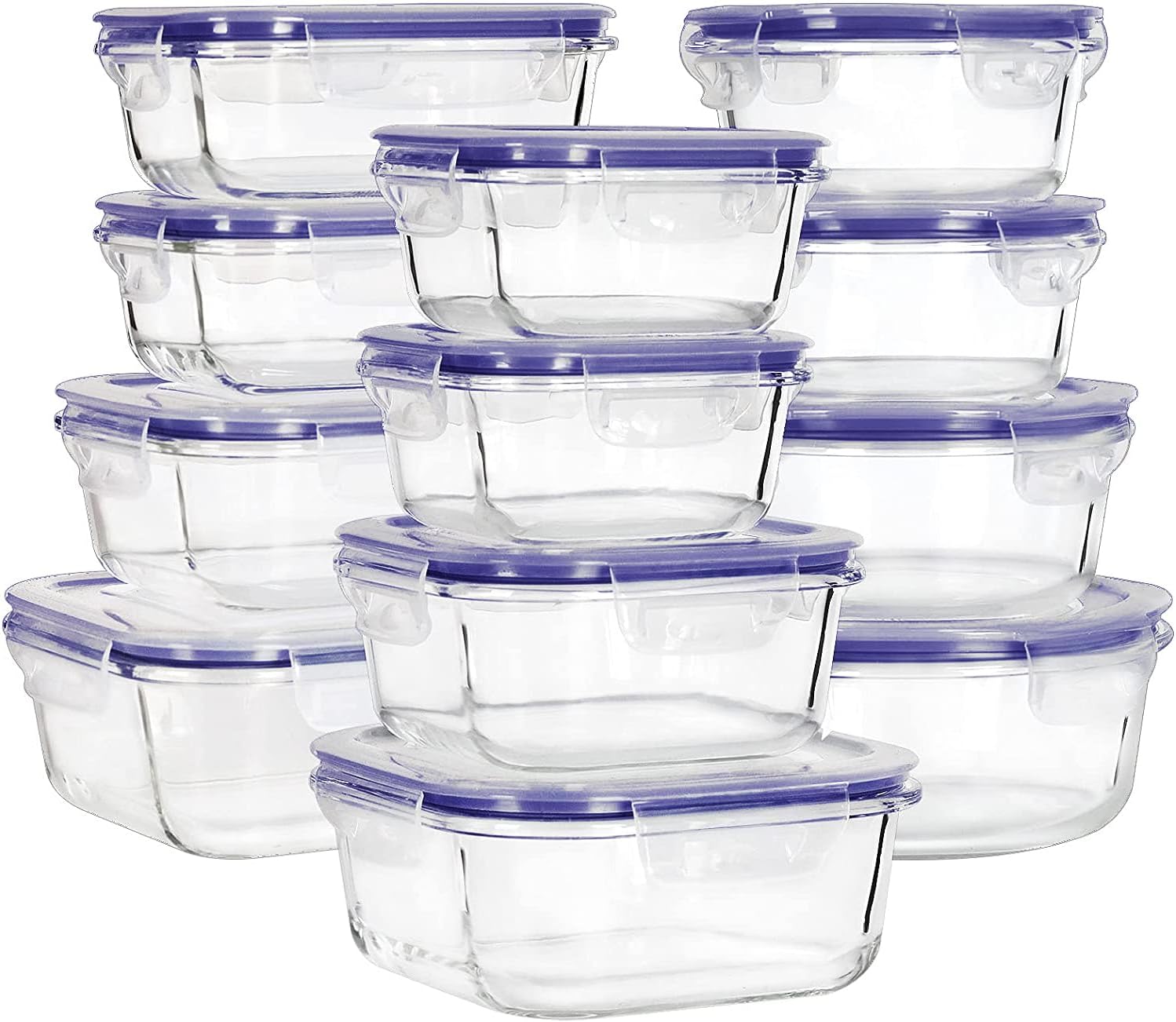 Amazon.com: MUMUTOR Glass Food Storage Containers with Lids, [24 Piece ...