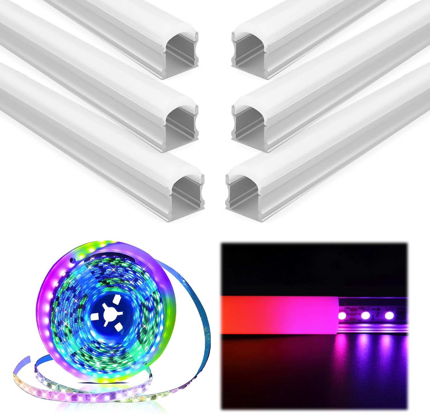 Amazon.com: Muzata Complete Set Spotless LED Channel U108 with High ...