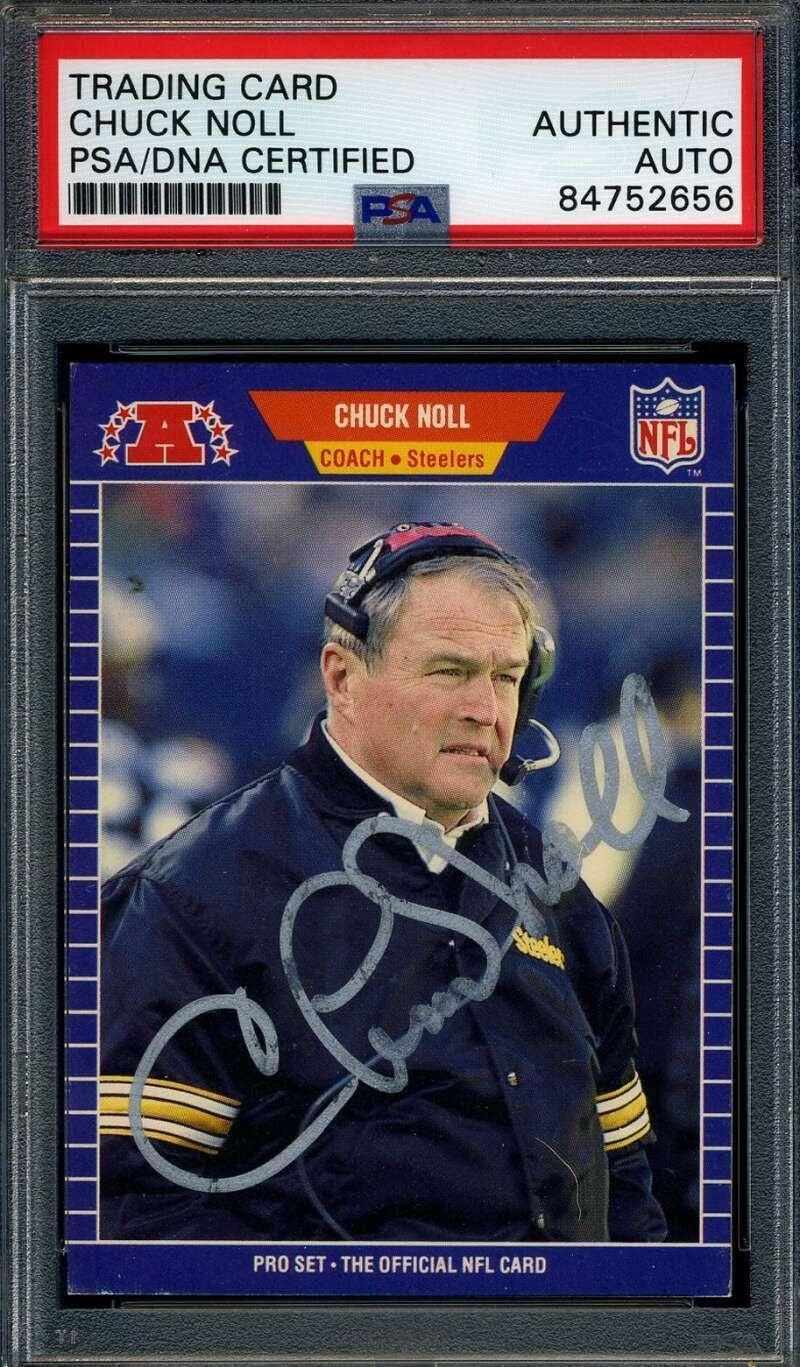 Chuck Noll PSA DNA Signed 1989 Pro Set Rookie Autograph - Football ...
