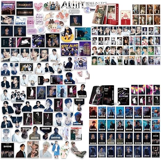 Amazon.com: Kpop Bangtan Boys Stickers Photocards Set Pack 100Pcs Vinyl ...