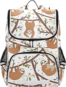 Amazon.com: Sletend School Bookbag Cute Sloth Backpack Large Capacity ...