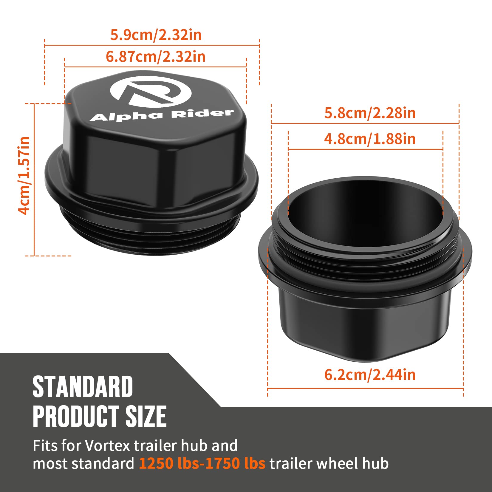 Snapklik.com : Foruly Replacement For Aluminum Vortex Trailer Hub ...