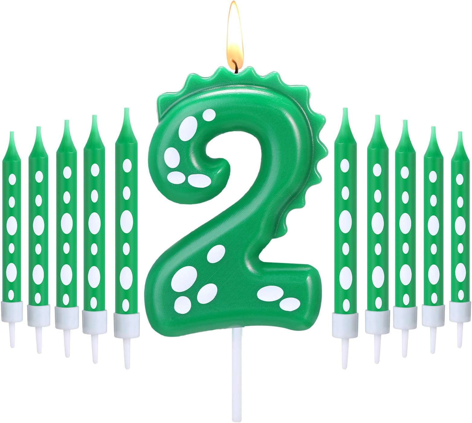 Amazon.com: Birthday Number Candles, 2.8 Inch Dinosaur Candle Birthday ...