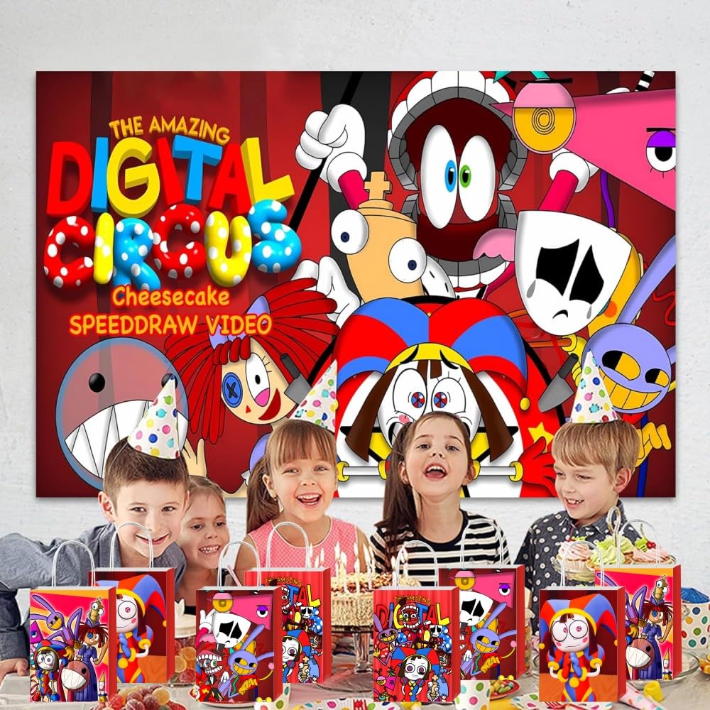 VixPet 12pcs The Amazing Digital Circus Party Favor Gift Bags with ...