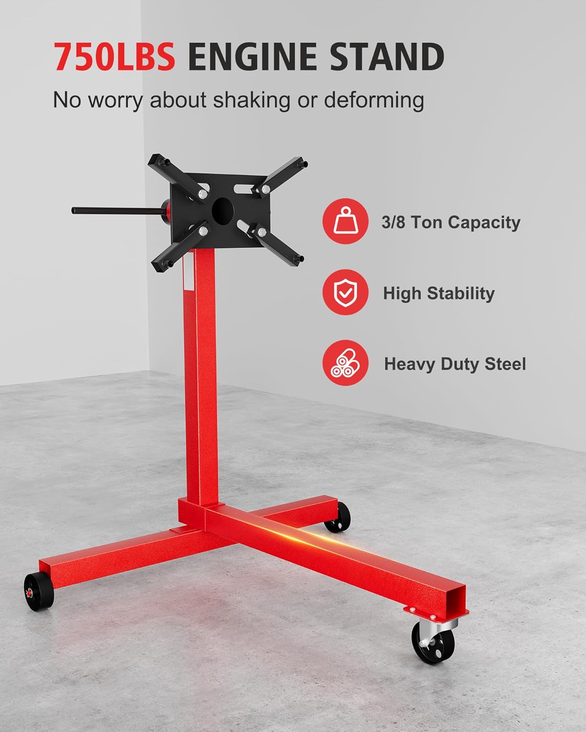 750/1000/1250/2000lbs Engine Stand Heavy-Duty Steel Motor 360° Head Car ...