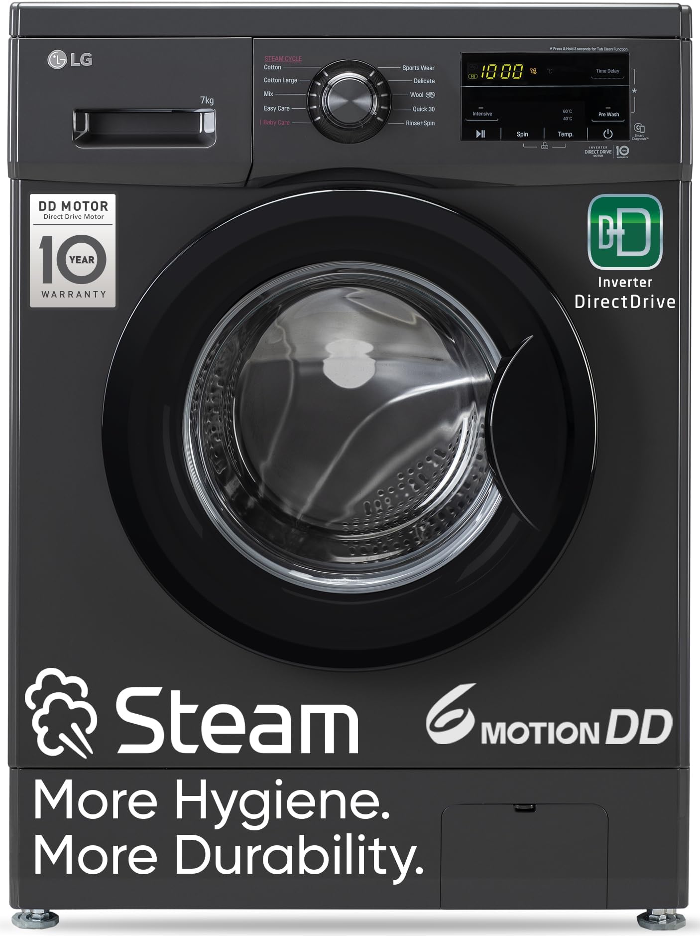 Godrej 6 Kg Eco-Wash With Steam Wash Fully-Automatic Front Load Washing ...