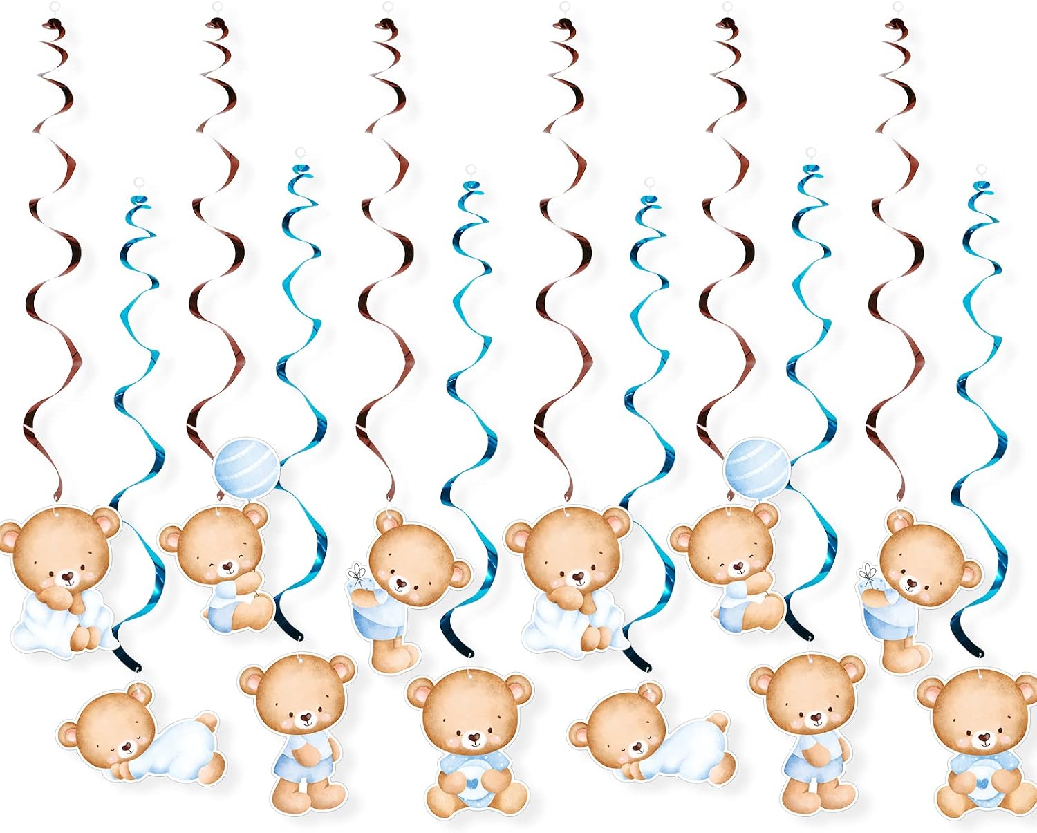 Amazon.com: Jessgoss Teddy Bear Hanging Swirls Decorations, Pre-Strung ...