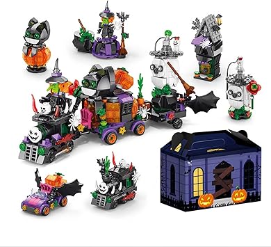 Amazon.com: ikazeRyuaa Mini Halloween Building Blocks Set, 6-in-1 ...