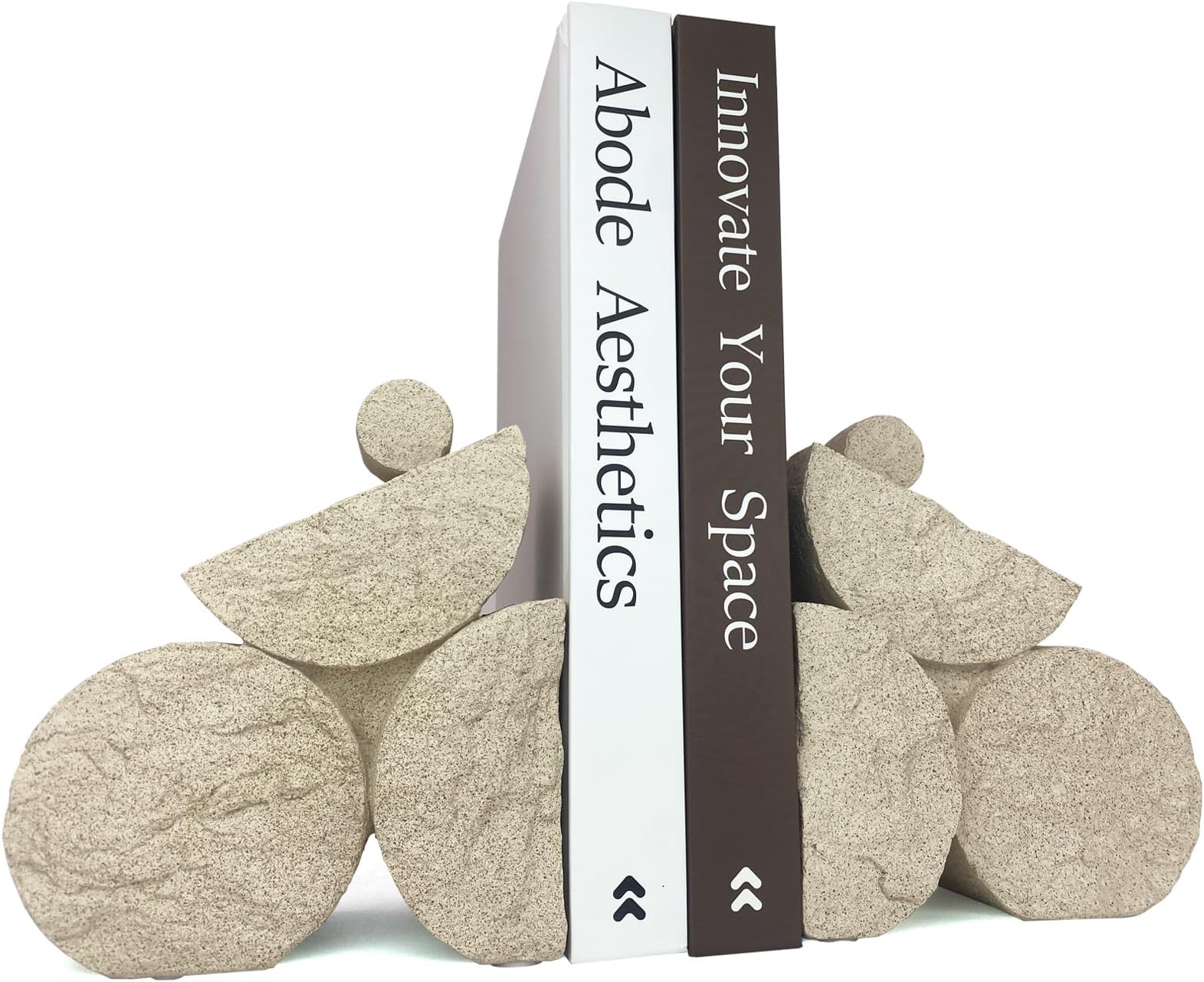 Amazon.com: Creative Co-Op Decorative Travertine Wave Bookends, Natural ...