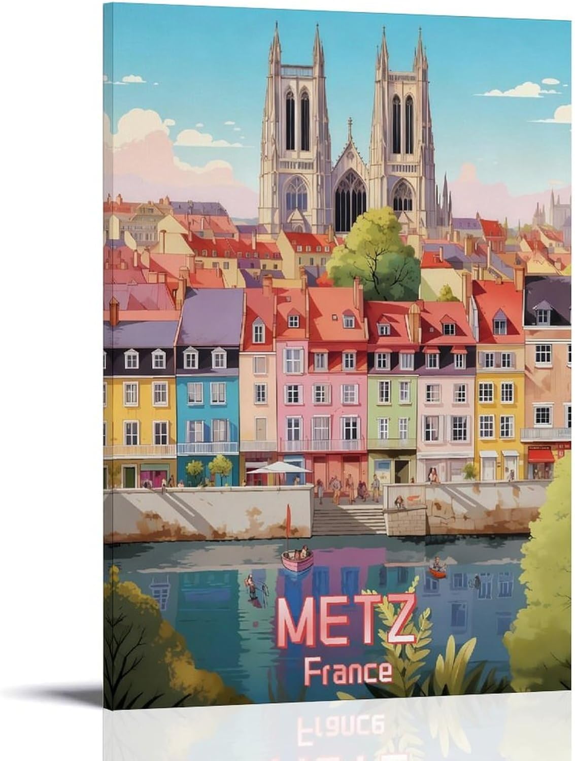 Amazon.com: Metz France Vintage Travel Art Poster Wall Art Painting ...