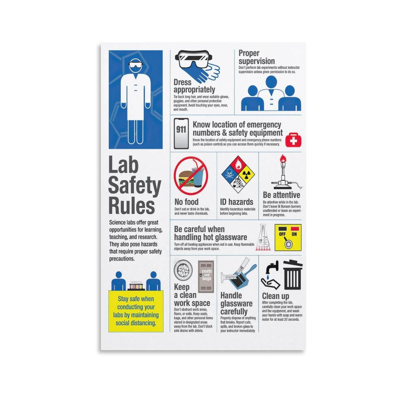 Fgrid The Laboratory Poster Lab Science Safety Rules Poster Classroom ...