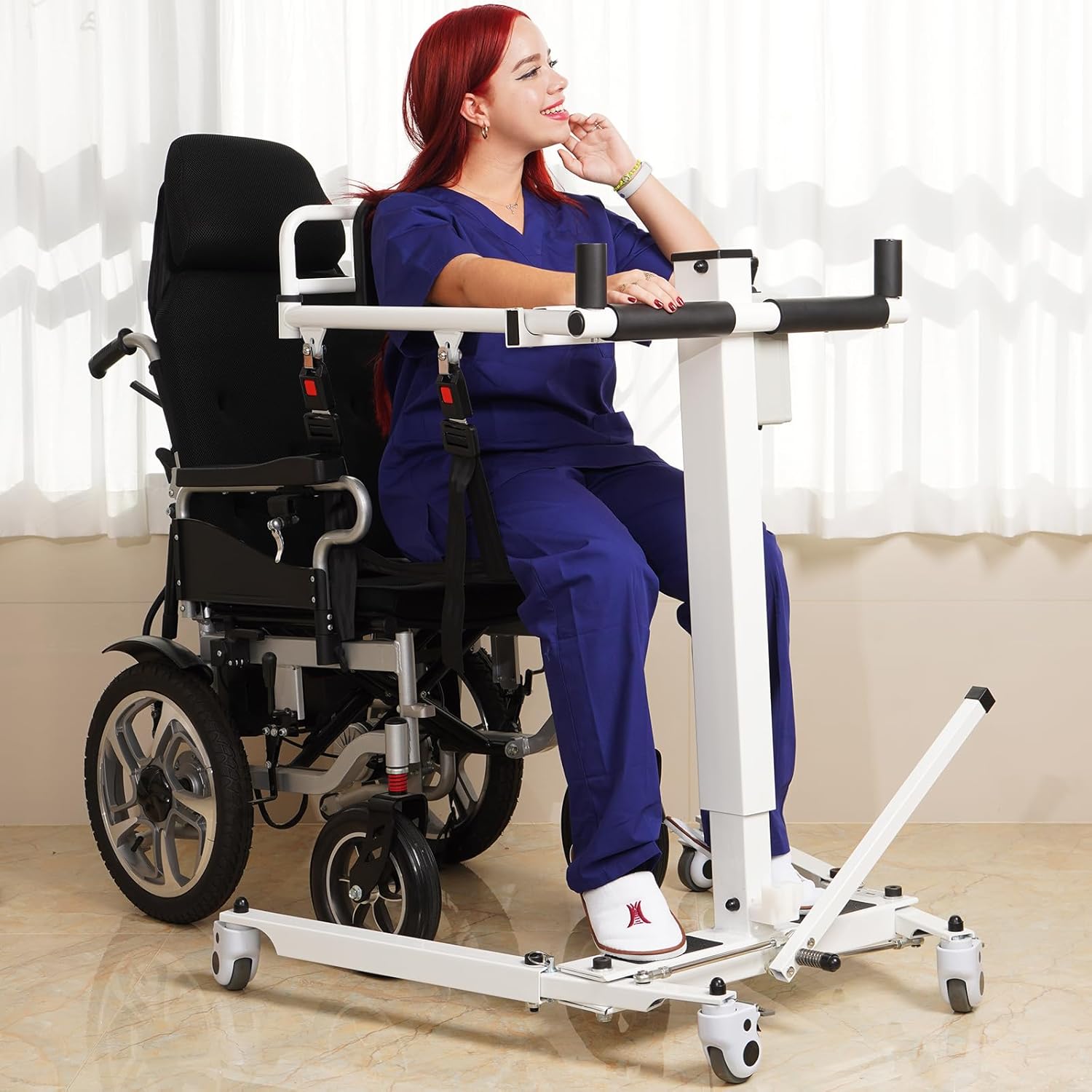 Amazon.com: Hurchen Electric Patient Lift Transfer Chair, Foldable ...