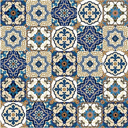 Amazon.com: 24Pcs Tile Stickers 6x6 Inch Bohemian Style Tile Stickers ...