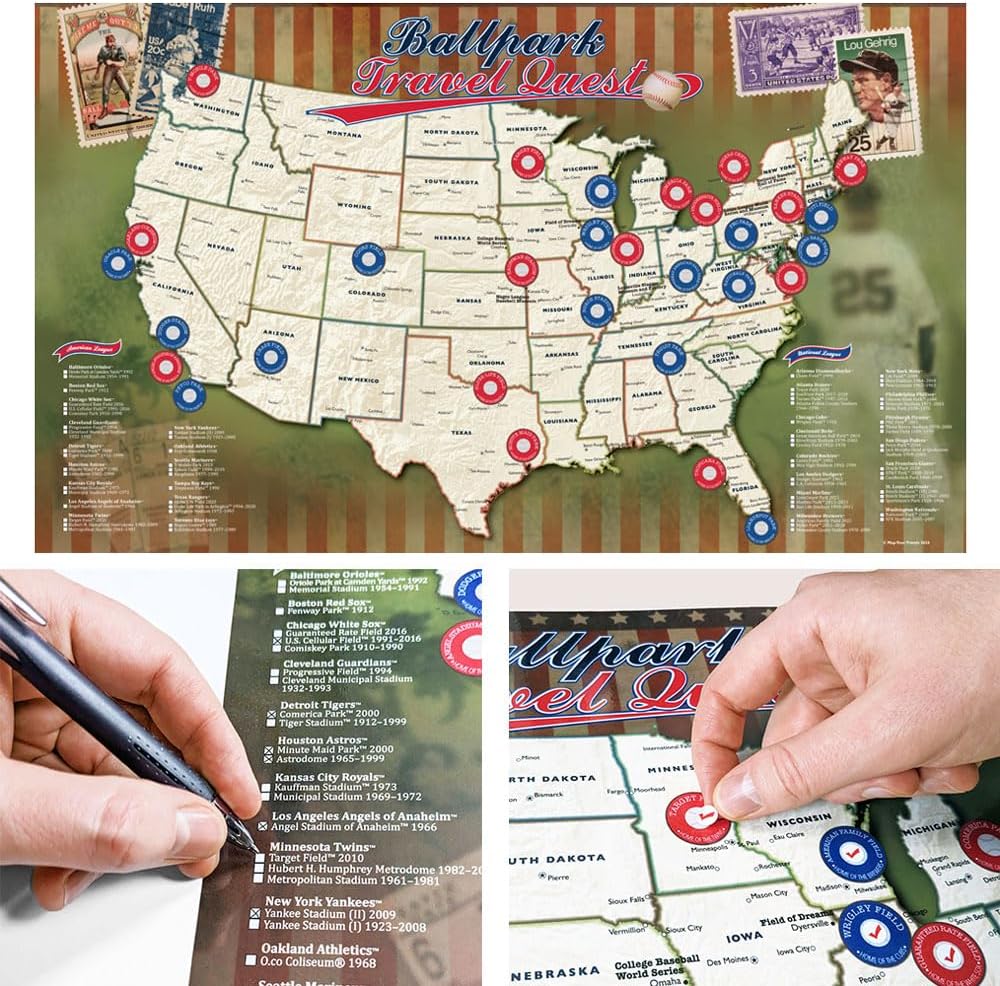 Amazon.com: Maps International - Scratch Off USA Map Golf Print - Gifts ...