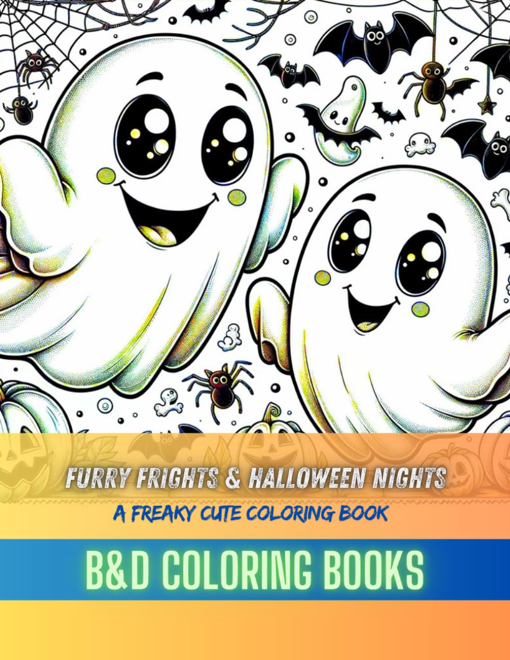 Amazon.com: Furry Frights and Halloween Nights: A Freaky Cute Coloring ...