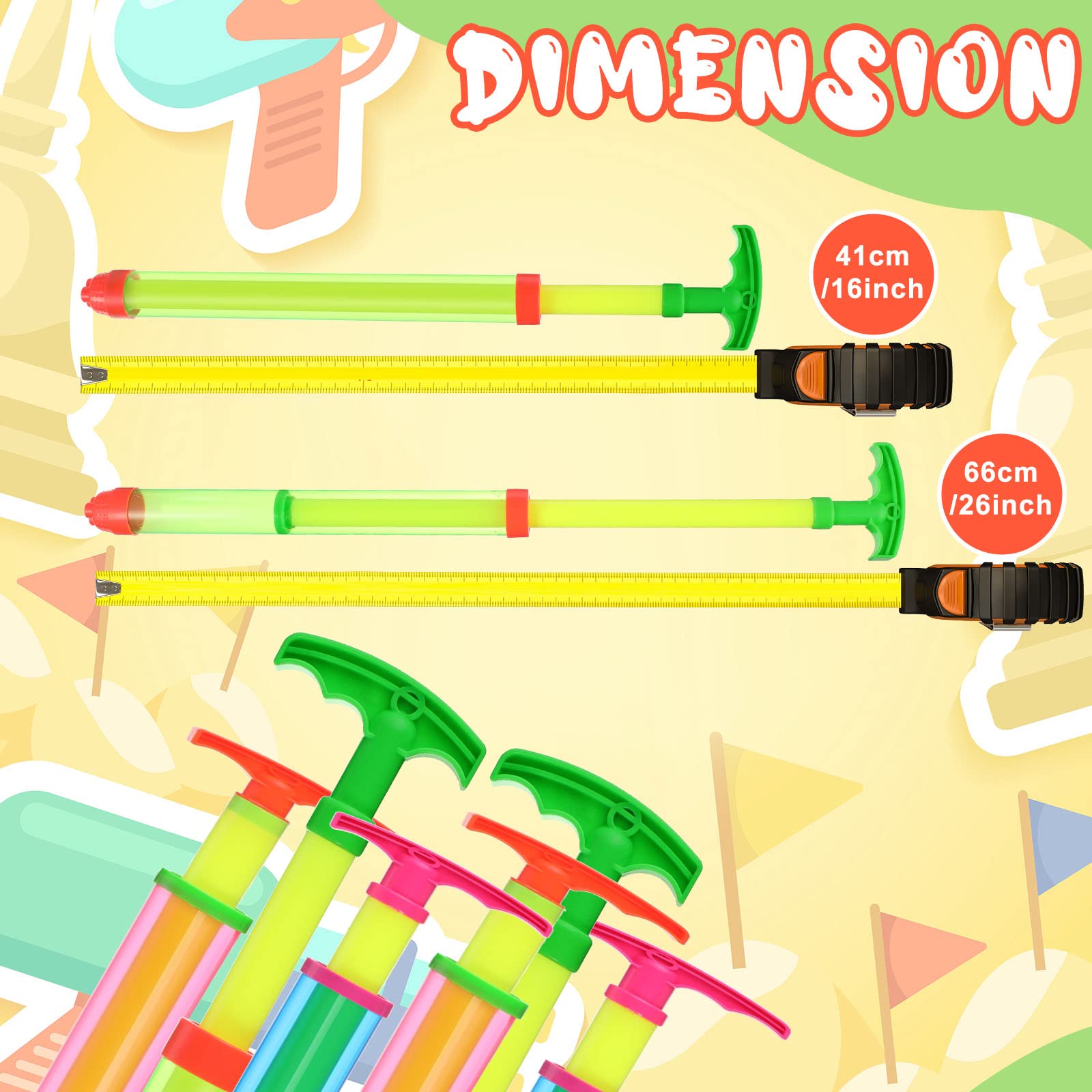 Honoson 18 Pcs Crayon Water Guns Water Tube Squirters Water Suction Gun ...