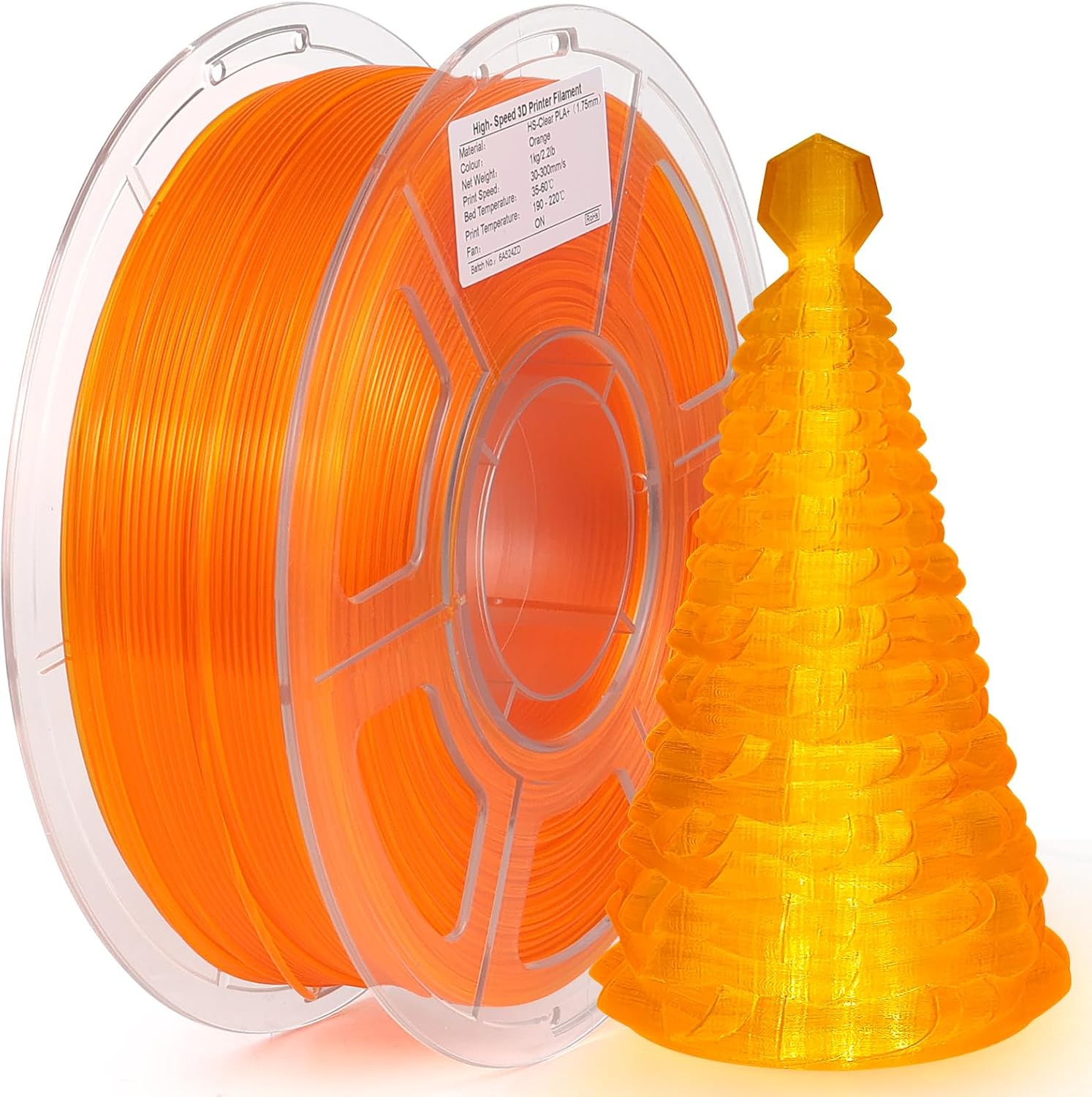 Amazon.com: iSANMATE Rapid Clear PLA Filament 1.75mm, Orange 3D Printer ...