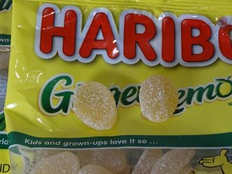 Amazon.com : Haribo Ginger-Lemon Pack of 3 (4oz Bags) Ginger and Lemon ...