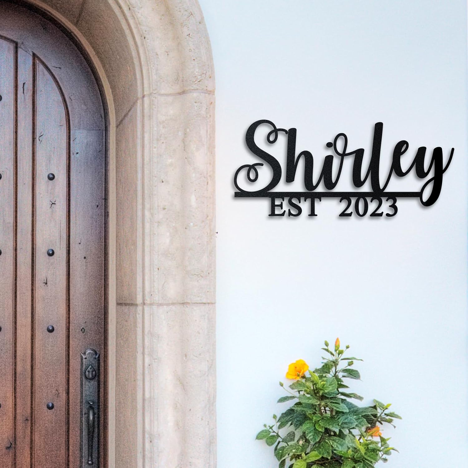 Amazon.com: Custom Metal Name Signs | Split Letter Monogram | Metal ...