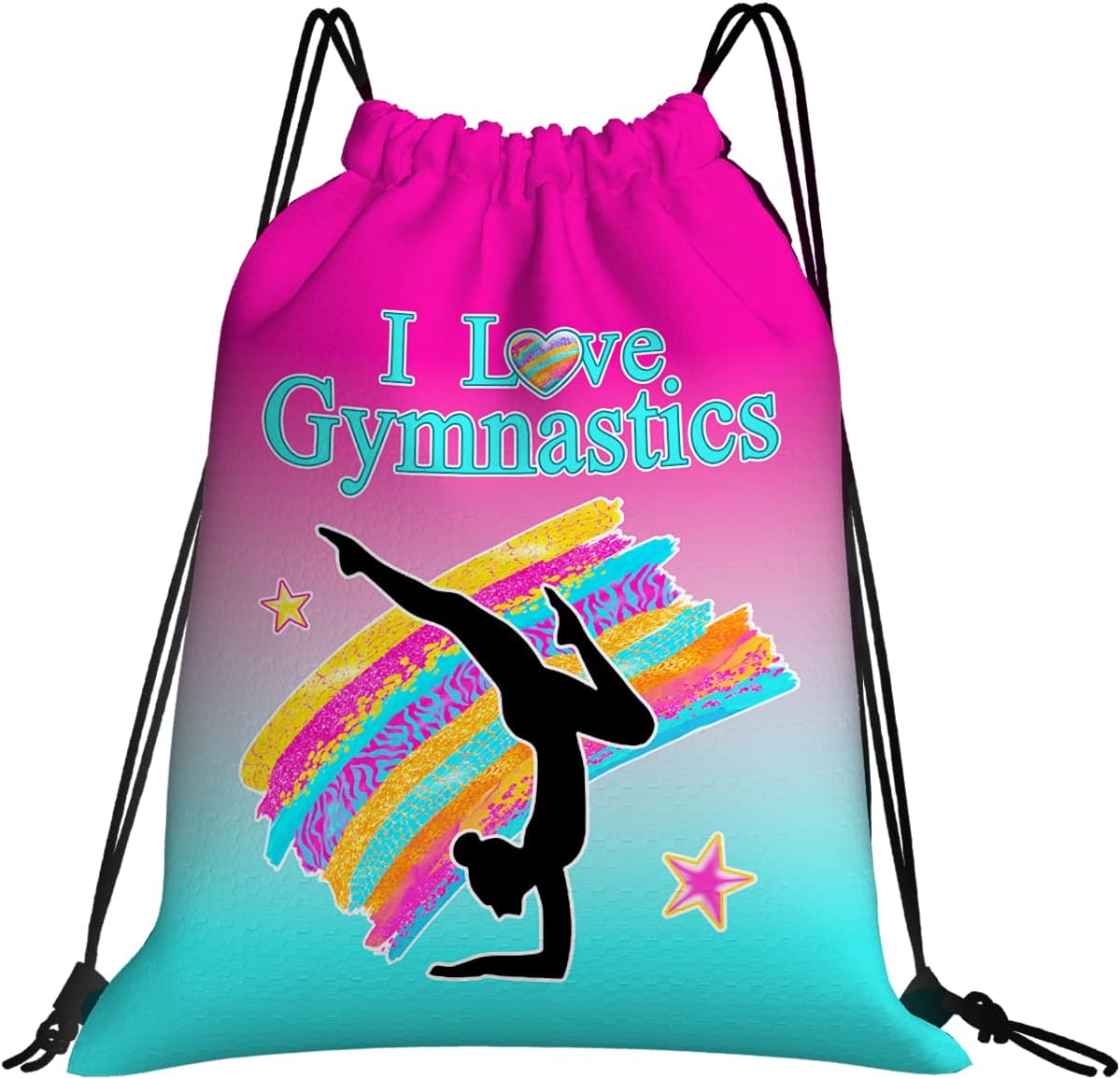 Amazon.com | LULYKINI Gymnastics Drawstring Bags For Women Gymnast ...