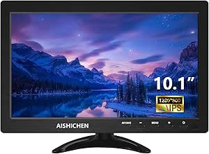 CCTV Mini Monitor 10.1" IPS Full HD 1280x800, 60Hz 3ms Speakers, Small ...