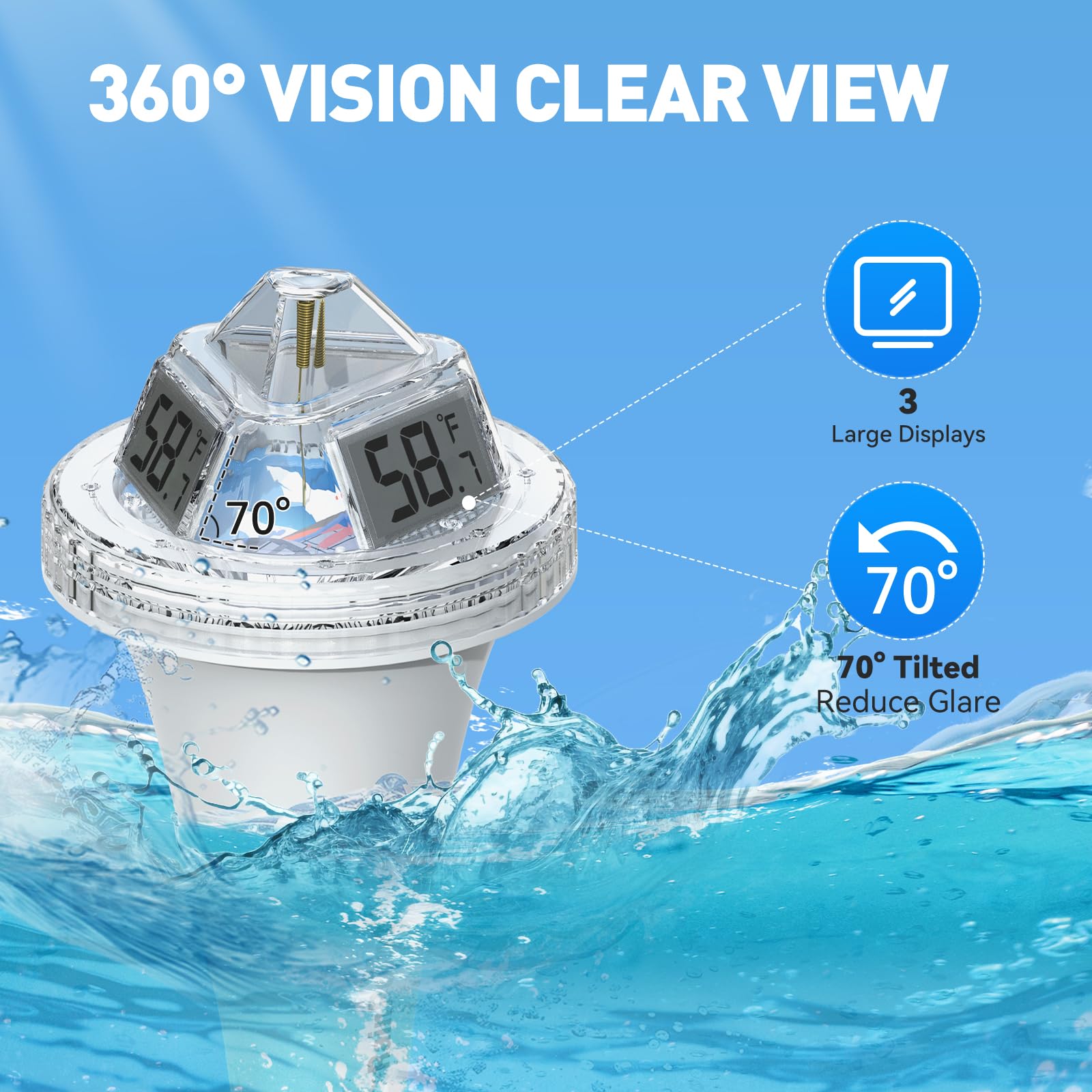 Snapklik.com : RAINPOINT Anti-Fog 360 Reading 3 Displays Wireless ...