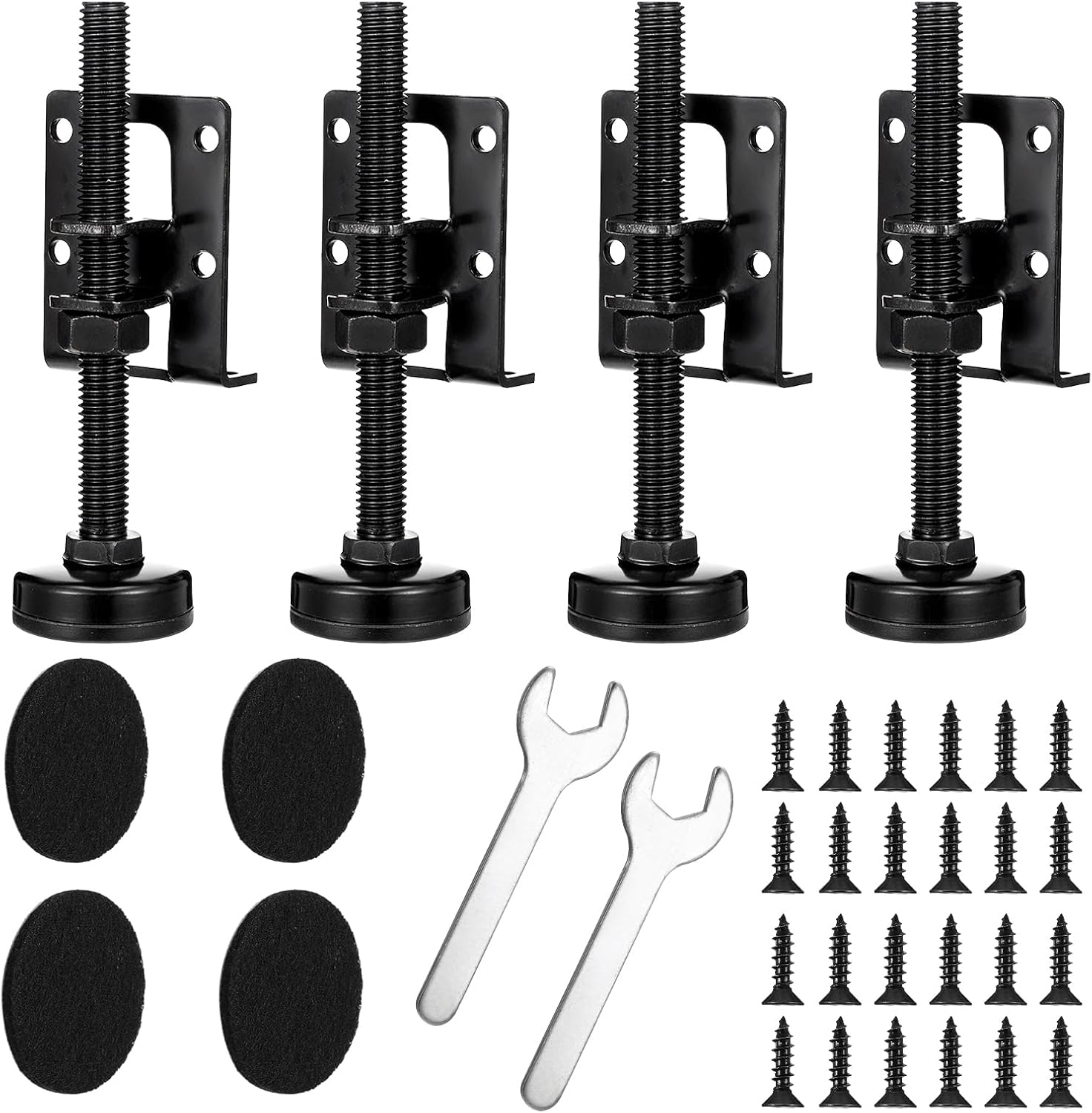 HOFURME 4 Pack Heavy Duty Leveling Feet Furniture Levelers Adjustable ...