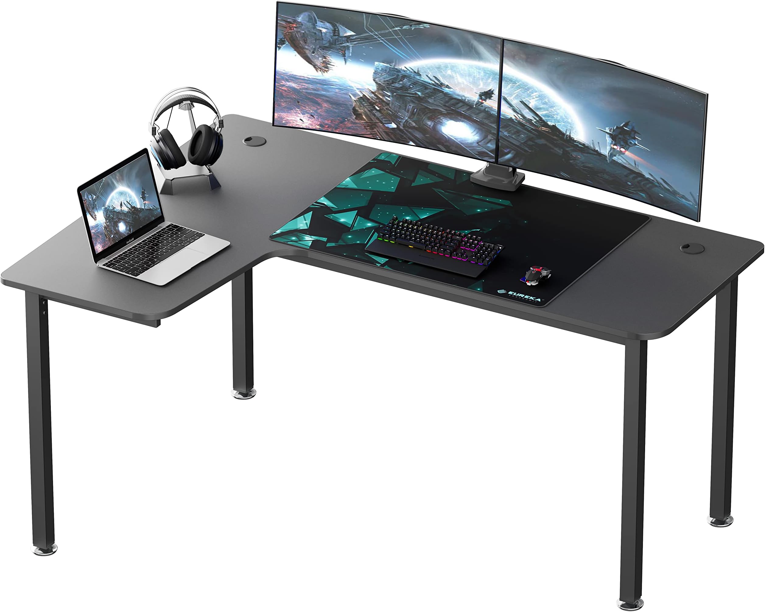 Amazon.com: EUREKA ERGONOMIC 43 Inch Z Shaped Black Home Office PC ...