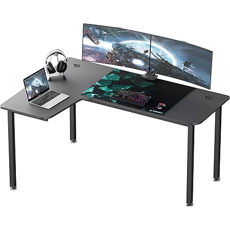 Amazon.com: EUREKA ERGONOMIC 60 Inch Black Corner L Shaped Computer ...