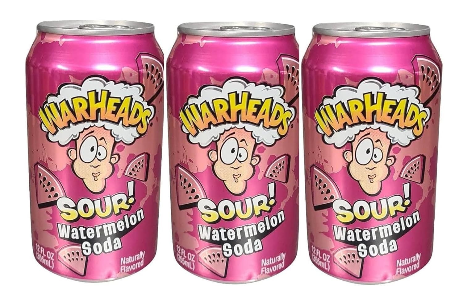WARHEADS SOUR WATERMELON SODA (Pack of 3) 355ml*3 : Amazon.in: Grocery ...