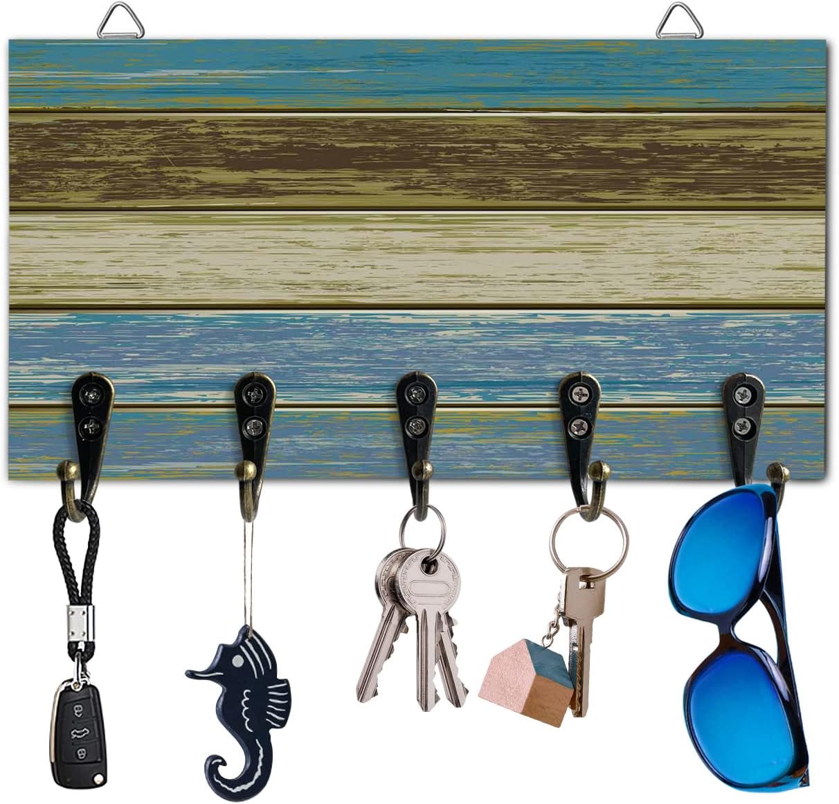 Amazon.com: TweetyBed Key Holder for Wall Retro Wooden Board Wall ...