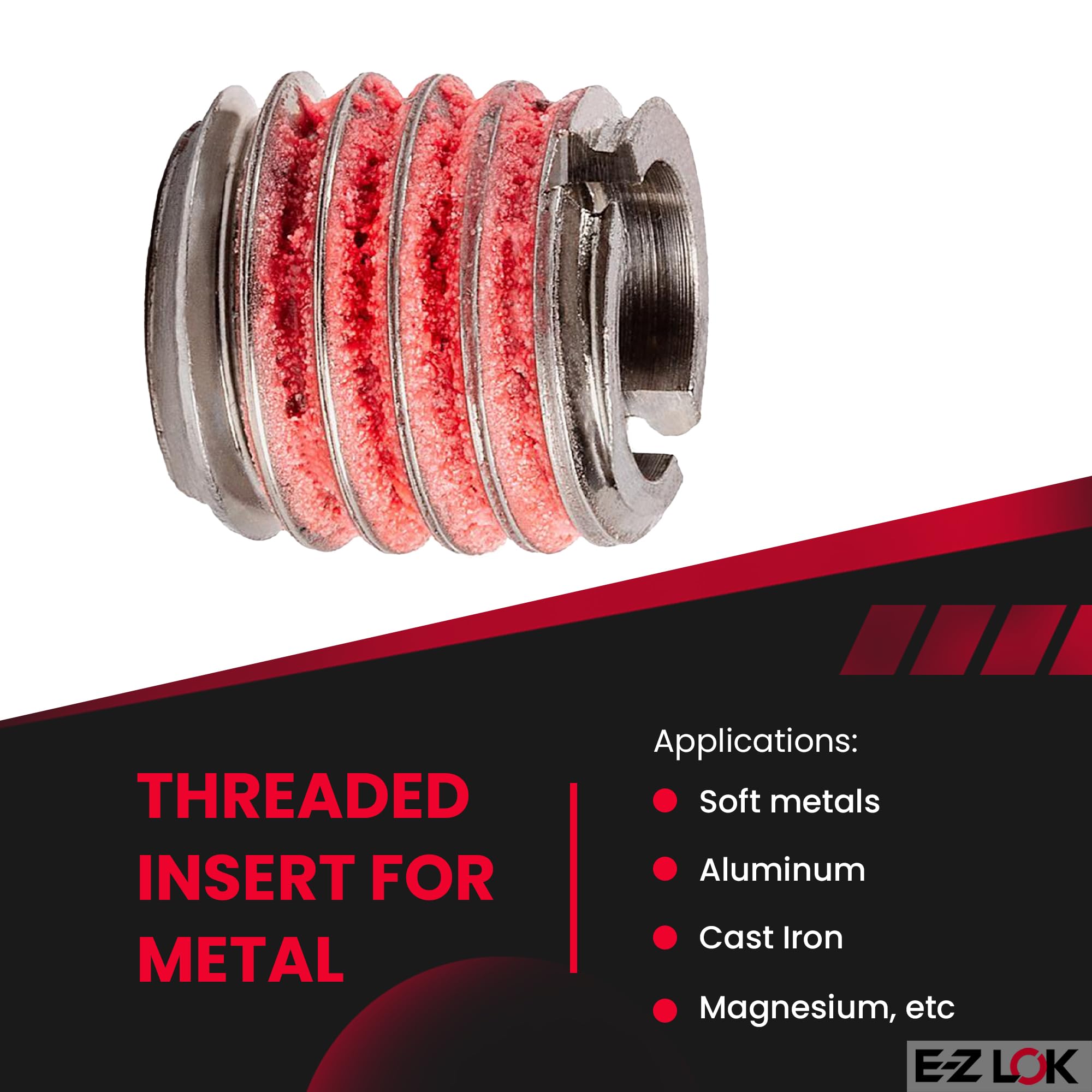 Snapklik.com : E-Z Lok Externally Threaded Insert, 303 Stainless Steel ...