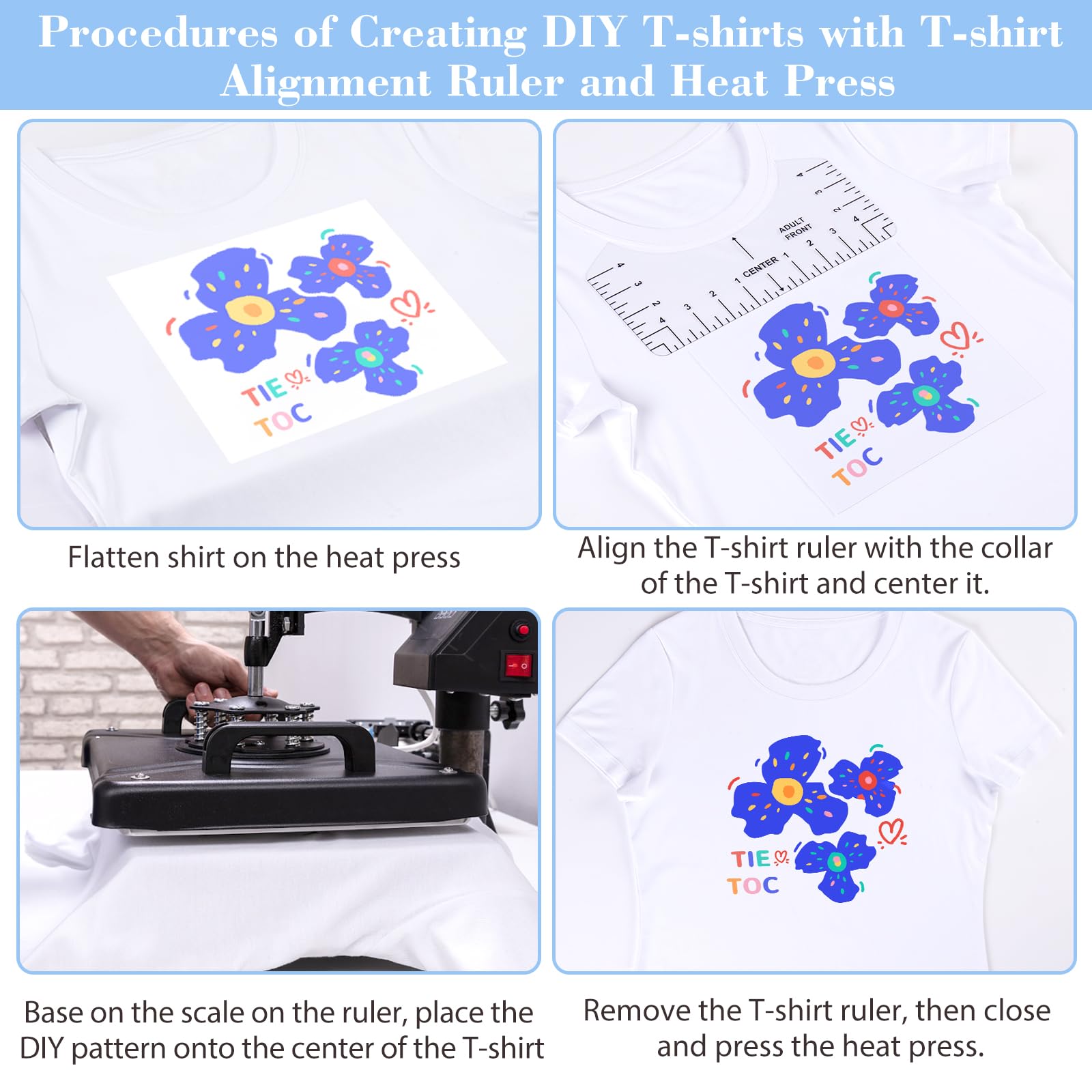 Snapklik.com : 9pcs Tshirt Ruler Guide For Vinyl Alignment, T Shirt ...