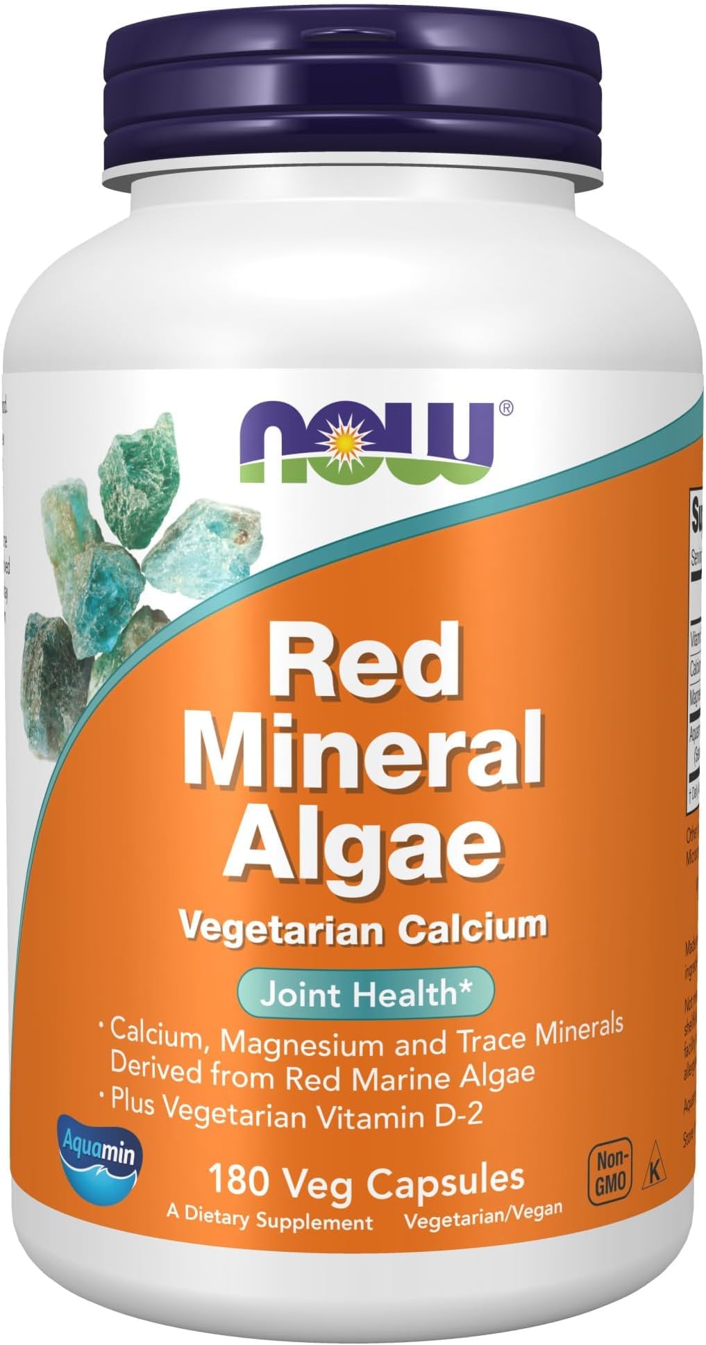 Amazon.com: NOW Foods Supplements, Red Mineral Algae Plus Vitamin D-2 ...