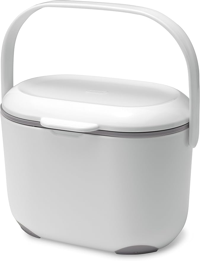 Addis 2.5L Compost Caddy - White & Metallic : Amazon.co.uk: Home & Kitchen