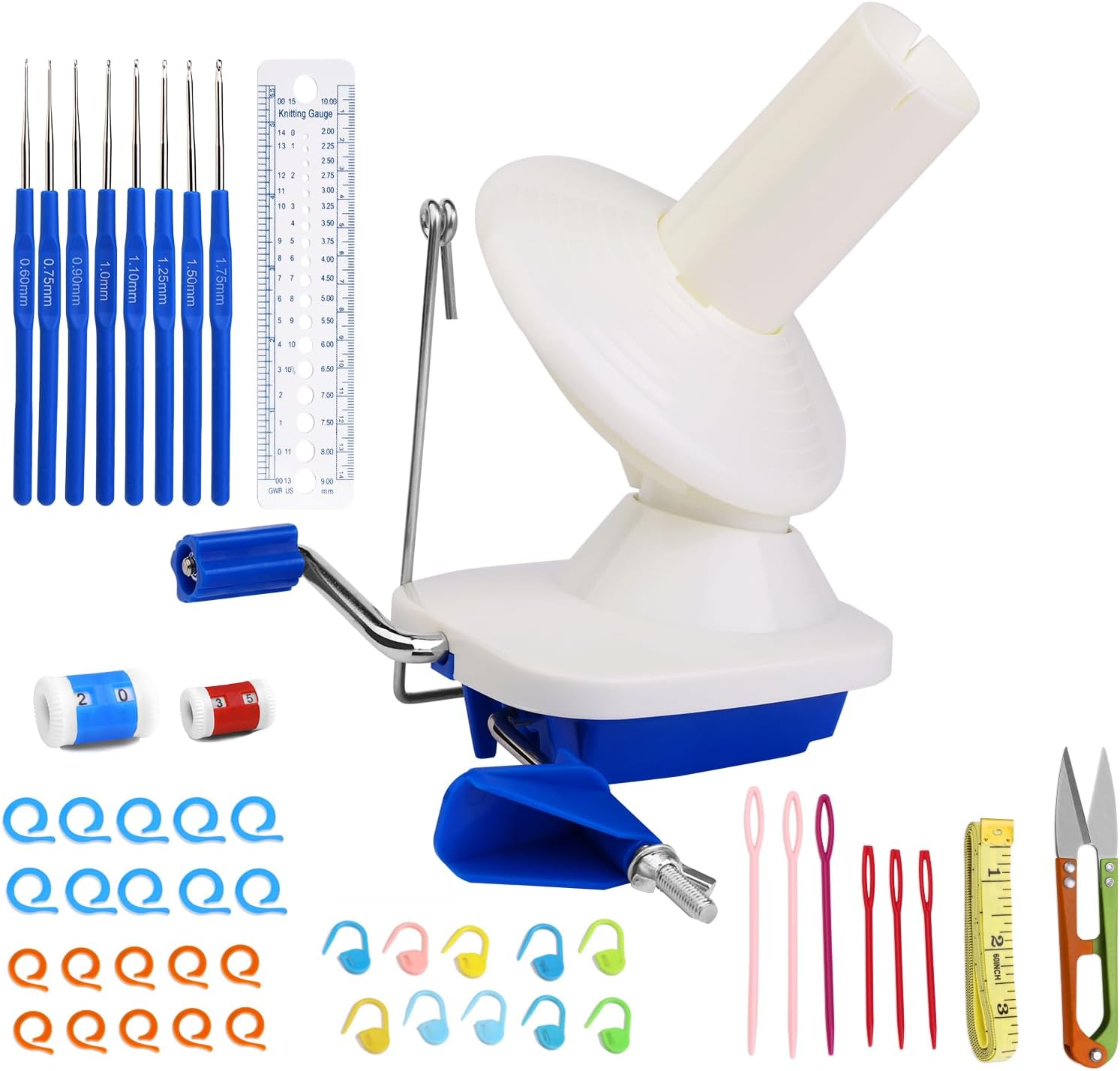 Axmru Ball Winder 50 Pcs Wool Winder Set, Ball Wool Winder Swift Yarn ...