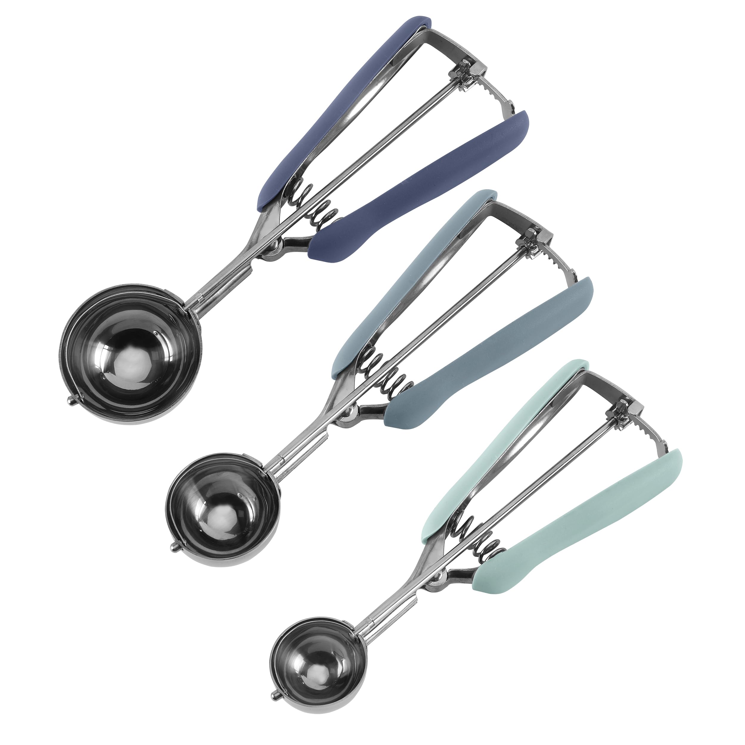 Amazon.com: Social Chef Stainless Cookie Scoop Set - Small Cookie Dough ...