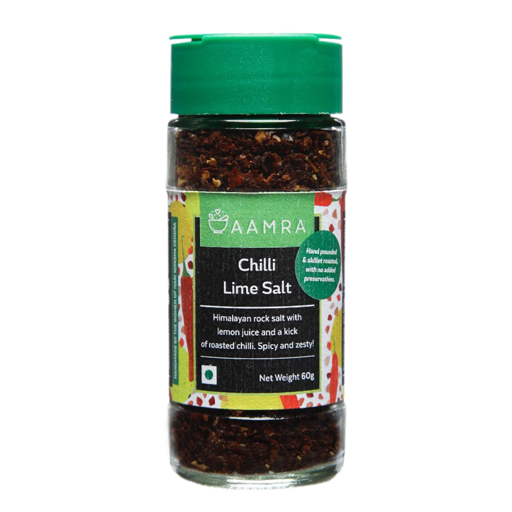 Aamra Chilli Lime Salt 60 Gm (Roasted Red Chilli Flakes, Lemon Juice ...