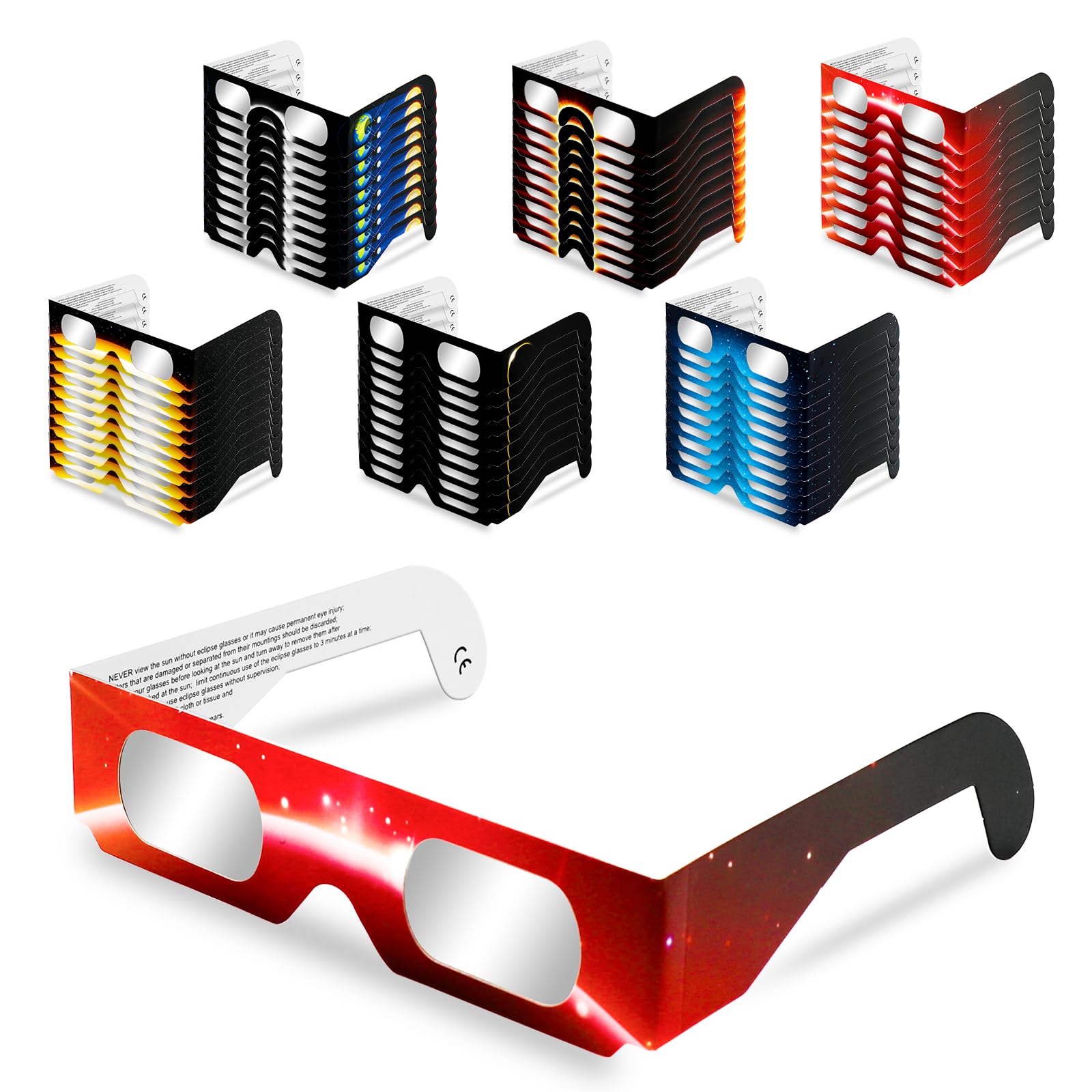 Solar Eclipse Glasses - 2024 CE and ISO Certified Optical Quality Safe ...